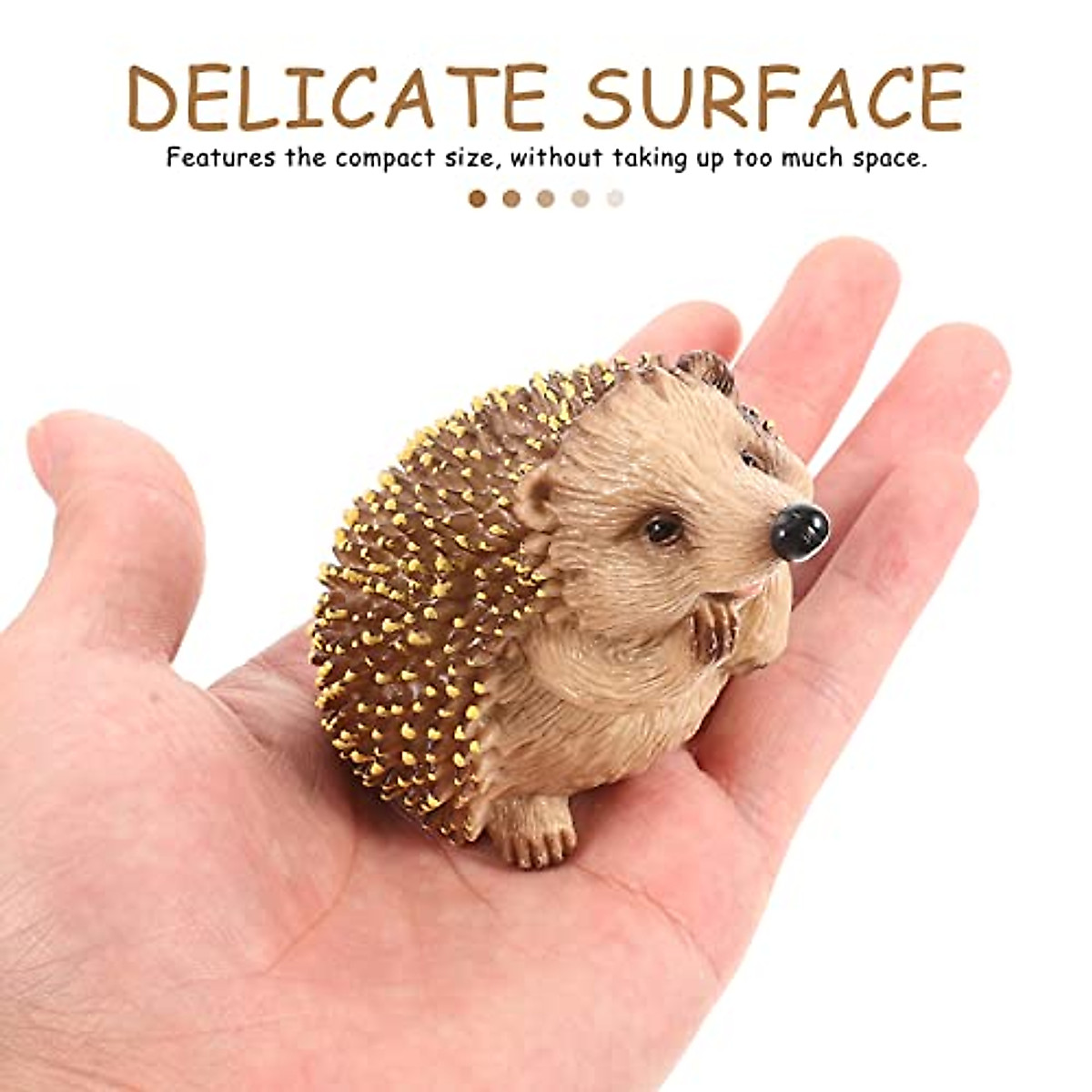 Garden Accessories Mini Hedgehog Figurines Plastic Animal Garden Statues Miniature Hedgehog Ornaments Mini Animal Model for Micro Landscape Plant Pots Bonsai Craft Decors Fairy