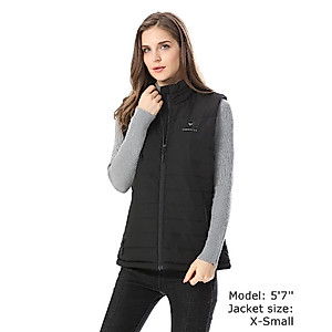 Venustas Women's Heated Vest with Battery Pack 7.4V, Lightweight Heated Coat for Women