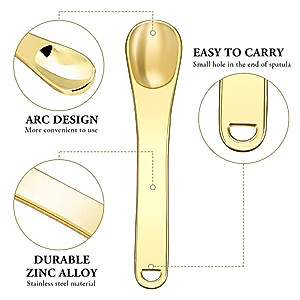 WLLHYF Mini Metal Makeup Spatula Skin Care Cosmetic Spoon Reusable Applicator, Beauty Scoop for Facial Cosmetic for Face Mask Cream Lotions Moisturizers
