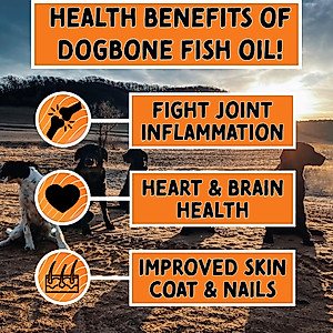 DogBone Wild Alaskan Fish Oil for Dogs 32 oz | Salmon Oil for Dogs | Dog Fish Oil | Omega 3 for Dogs | Dog Joint Supplement | Dogs Vitamins and Supplements | Salmon Oil for Dogs Skin and Coat