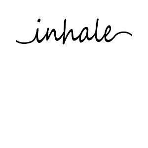 Inhale Exhale - Great Yoga Poster for Gym, Calming Home and Bedroom Decor, Calm and Peace Minimalist Quote, 11x14 Unframed Typography Art Print Poster, Set of 2 Black and White