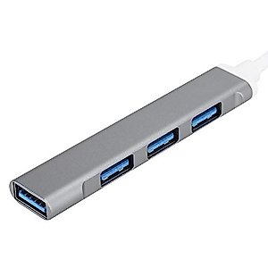 Type‑C Hub, USB Hub 4‑Port Multi‑Function for Tablets for Laptops(grey)