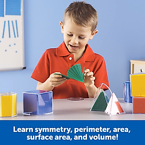 Learning Resources Folding Geometric Shapes - 16 Pieces, Ages 7+ Geometry Accessories, Teacher Aids, Math Helper, Teacher Supplies, Math Games for Kids