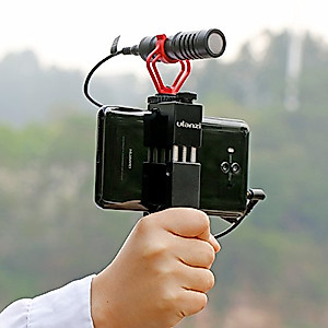 Ulanzi ST-02S Aluminum Phone Tripod Mount w Cold Shoe Mount, Support Vertical and Horizontal, Universal Metal Adjustable Clamp for iPhone 12 11 Pro Xs X Max 8 7 Plus Samsung Android Smartphones