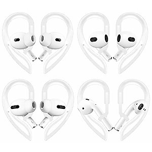 Adjustable Ear Hooks Compatible with AirPods Pro 2 2022 Release [ Anti-Slip ], 360 Degree Rotation Adjustment Earhooks Sport Holder Wings Compatible with AirPods 3 2 1 & Pro 4 Pairs Translucent