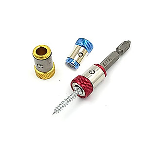 JFOGO 6 Pieces Magnetic Screw Ring With 2 Pieces Ph2 Screwdriver Bit Set,Magnetizer Screw Removable For 1/4 Inch/6.35mm Hex Screwdriver and Power Bits (MIX)