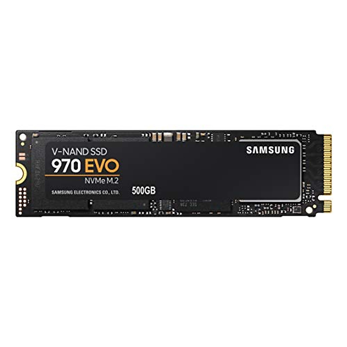 SAMSUNG (MZ-V7E500BW) 970 EVO SSD 500GB - M.2 NVMe Interface Internal Solid State Drive with V-NAND Technology, Black/Red