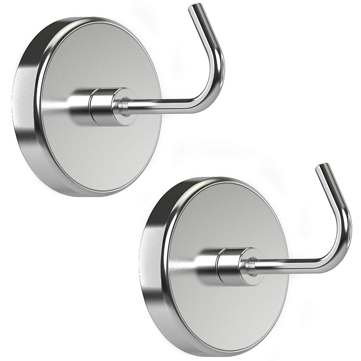 PRIMADA Extra-Strong Set Magnetic Hooks, 2pc, Chrome