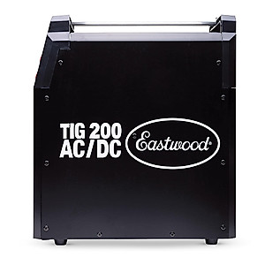 Eastwood AC/DC TIG Welder System | 1/4 Inch Thick Welding Capacity | Duty cycle of 60% at 190 Amps | 110 & 220V Dual Voltage TIG Welding with Rocker Style Foot Pedal | Black
