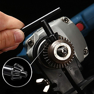 BlueNatHxRPR 1/2"(13mm) Drill Chuck with 1/4" Quick Change Hex Drive and Wrench to Drill