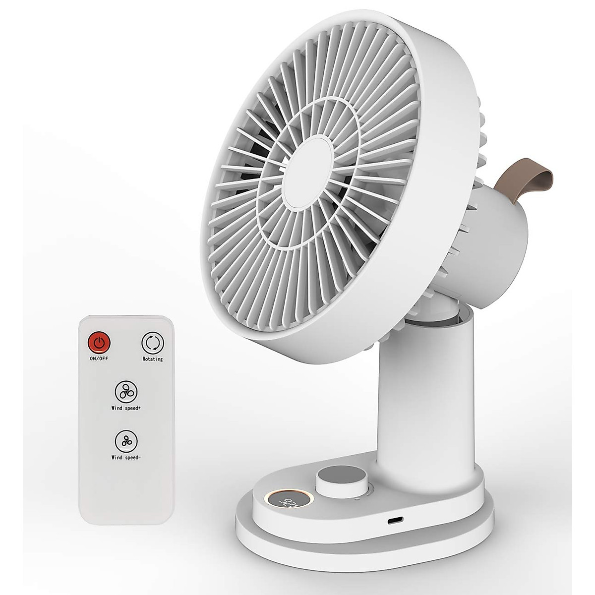Portable Rechargeable Clip on Fan with Remote, Camping Fan Auto Oscillating Quiet USB Desk Fan 6 Inch Battery Operated Personal Fan Strong Airflow Ideal for Golf Cart Gym Camping Travel Home Office