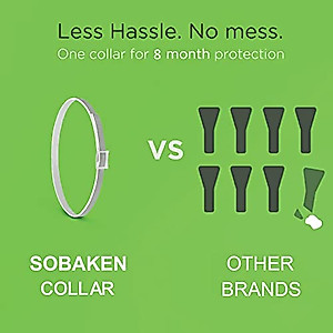 8-Month Protection Dog Flea Collars & Tick Collar - No Irritation, Baldness, or Side Effects - Suitable for Small, Medium, Large Dogs - 25 lnch - Natural flea and tick Collar for Dogs - 1 Pack