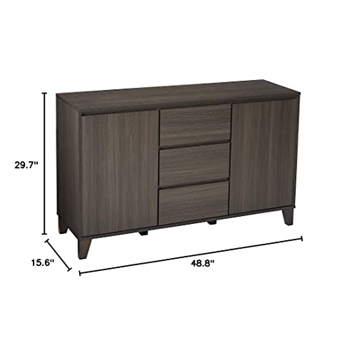 Kings Brand Furniture – Wood Buffet Server Cabinet Console Table, Oak Gray