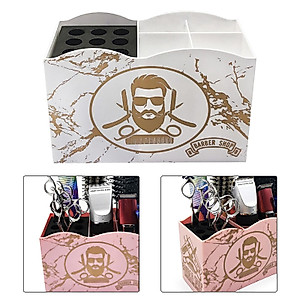 Generic Hairdressing Tool Storage Box Removable Holder Rack for Home, White, 17.8x8.2x10.5cm