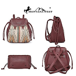 Montana West Aztec Collection Backpack Purse for Women Western Casual Travel Bag Large School Shoulder Bags MW1031G-9110BDY