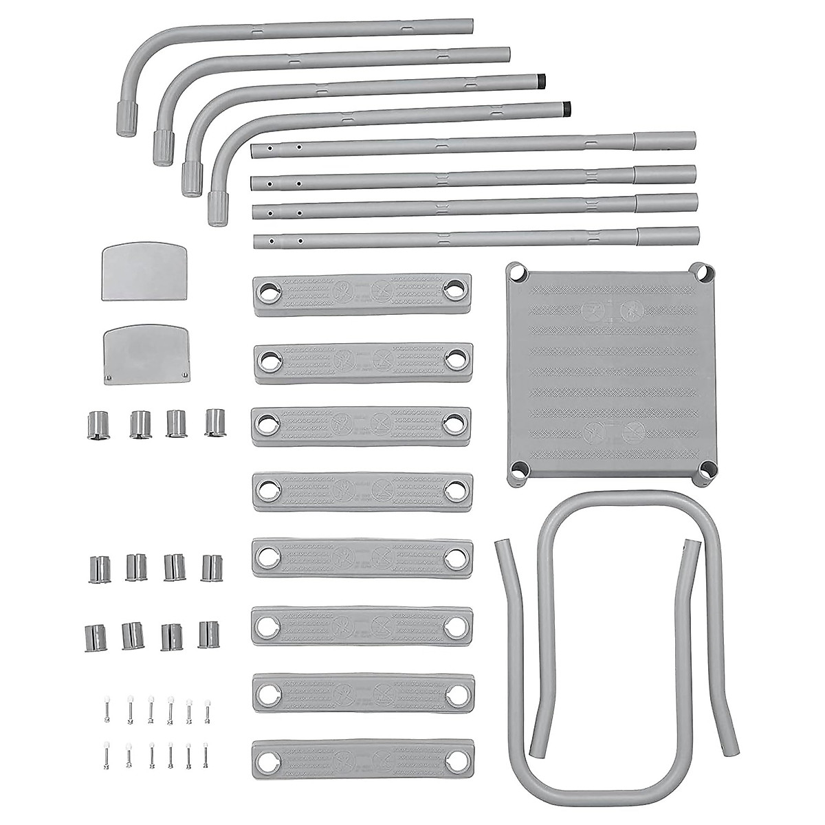 Bestway 52 Inch SteelPool Safety Ladder w/ No Slip No Scratch 9x36-Inch Protective Vinyl Pool Ladder Mat