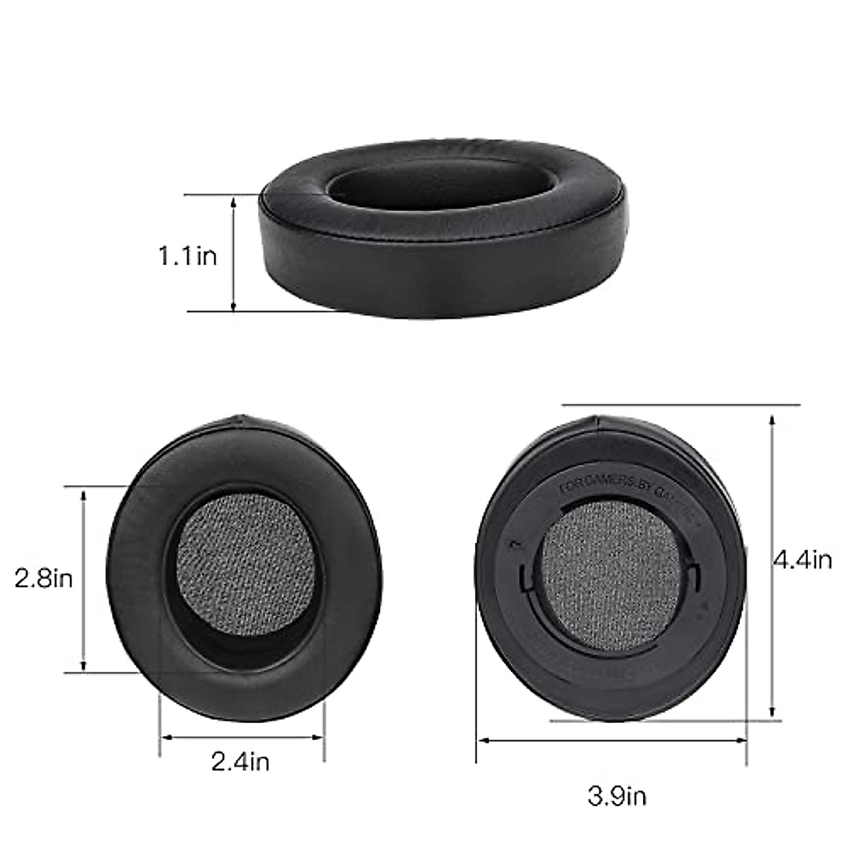 Replacement Ear Pads for Razer Kraken 7.1 V2 Headphones, Ancable Replacement Lambskin Memory Foam Gaming Headphone Oval Ear Cushion Earmuff Kit Pad Cover for Razer Kraken Pro V2, Kraken 7.1 V2, Black