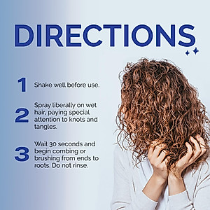 Curl Keeper Slip Hair Detangler Spray for Curly Hair, 8 Fl Oz - Leave In Conditioner Spray for Men, Women & Kids - Water-Based Detangling Spray Loosens Knots & Tangles with Aloe Vera & Silk Protein