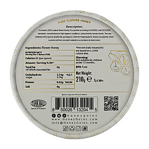 HoneyGo Luxury Hive Wild Flower Honey Spoons | Safe Sealed - From Turkish Beekeepers with Premium, Natural Flavors - Non-GMO Honey all ages,30 Spoons