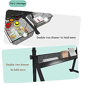EESHHA Drawing Table Drafting Desk, Adjustable Glass Drafting Table,Versatile Art Study Table,with Storage Drawers,Art Studio Design Sketching Painting Work Station