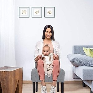 BestMassage Accent Chair Set of 2 Accent Chairs for Living Room Armless Chair Dining Chair Elegant Design Modern Fabric Living Room Chairs Sofa