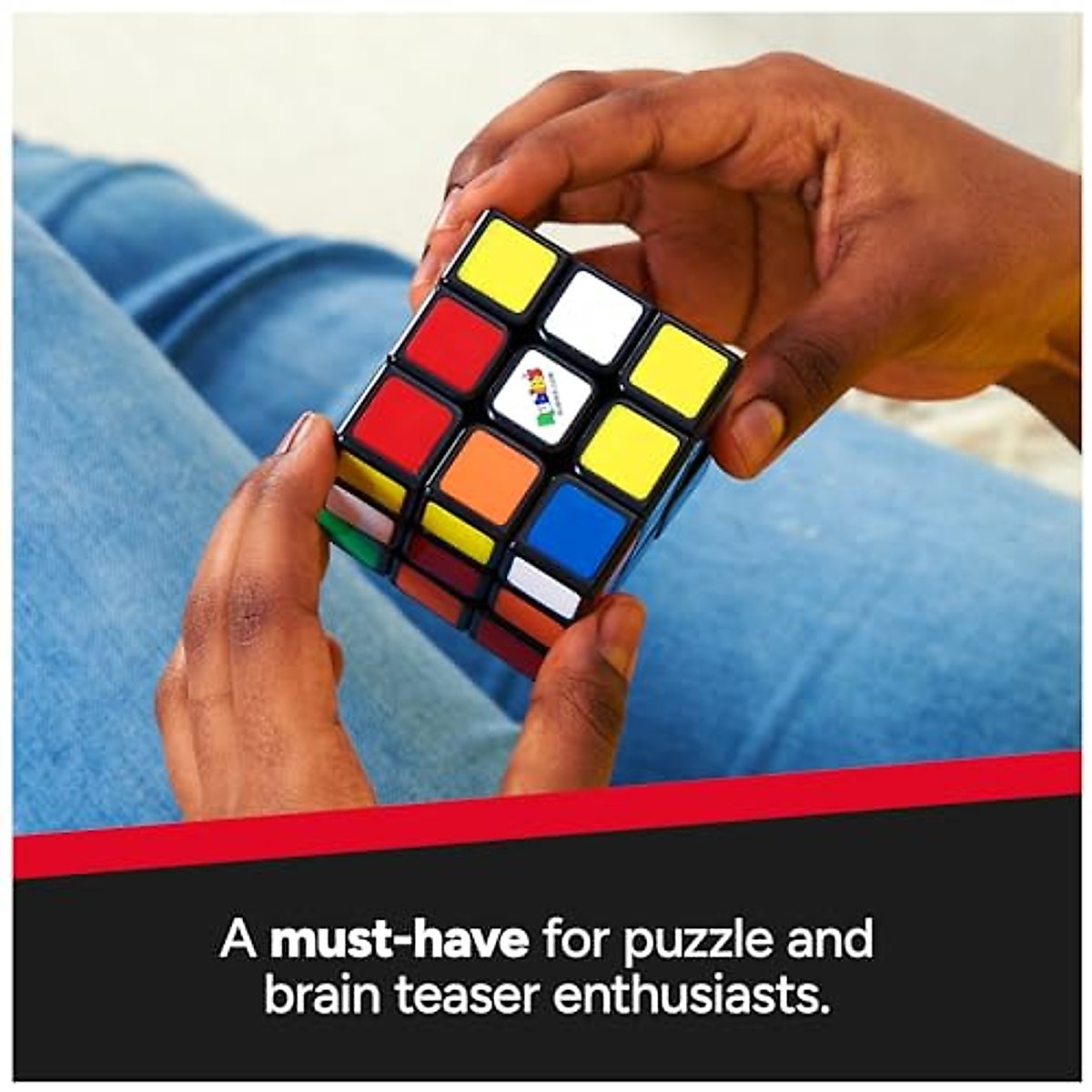 Rubik's Cube, The Original 3x3 Color-Matching Puzzle Classic Problem-Solving Challenging Brain Teaser Fidget Toy, Packaging May Vary, for Adults & Kids Ages 8 and up