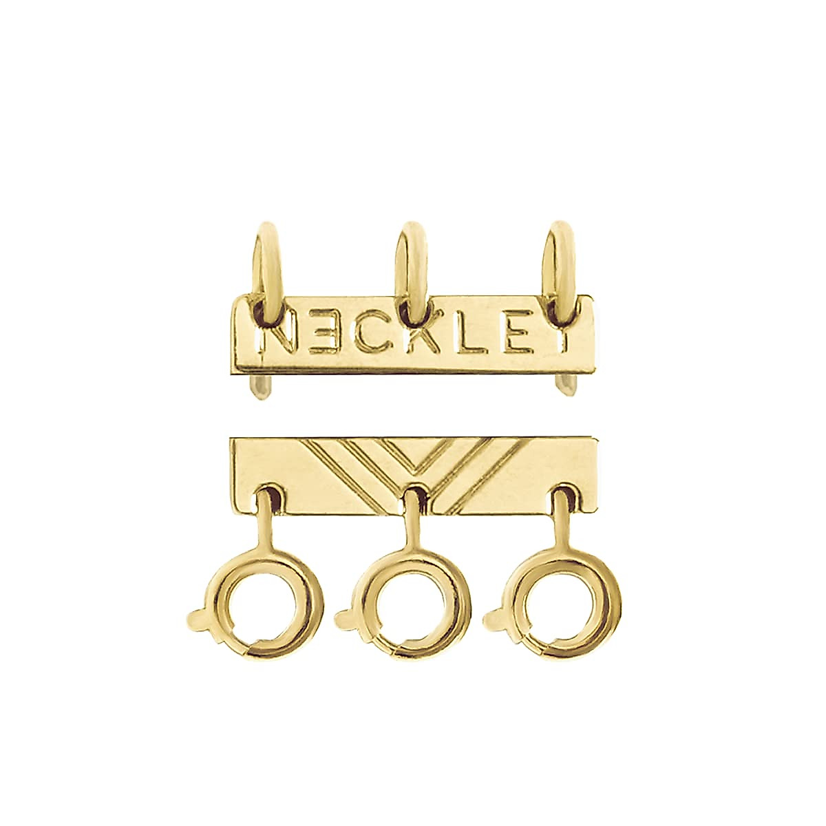 Necklet Triple Necklace Layering Clasp, Gold