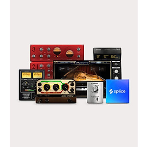 Focusrite Scarlett Solo 2x2 USB Audio Interface Full Studio Bundle with Creative Music Production Software Kit and Eris 4.5 Pair Studio Monitors and 1/4” Instrument Cables