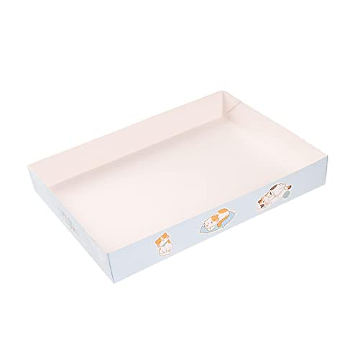 ＡＷＨＡＯ Disposable Cat Litter Box Litter Pan Kitty Travel Toilet Potty Toilet for Indoor Cats, Blue 35x25.5x5cm