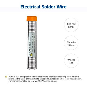 LDK Soldering Iron Kit Electronics, [Upgraded] Full Set 60W 110V Adjustable Temperature Welding Tool with 5pcs Different Tips, Stand, Tweezers, Sponge, Flux Pen, Solder Wire and User Manual