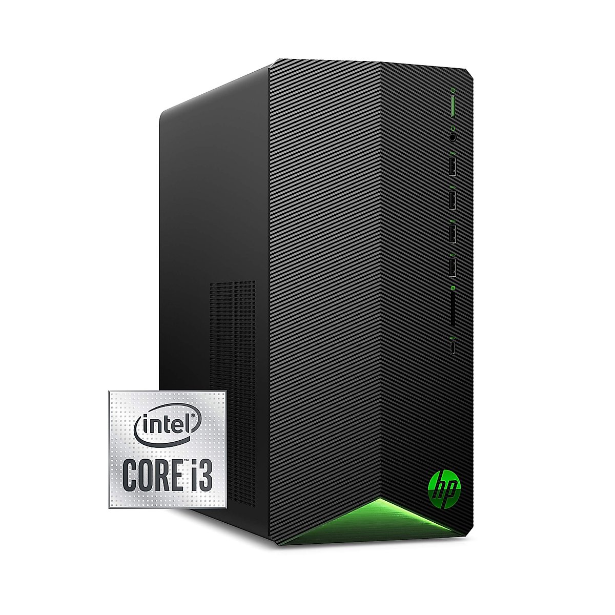 HP Pavilion Gaming Desktop, NVIDIA GeForce GTX 1650 SUPER, Intel Core i3-10100, 8 GB DDR4 RAM, 256 GB PCIe NVMe SSD, Windows 11, USB Mouse and Keyboard, Compact Tower Design (TG01-1022, 2020)