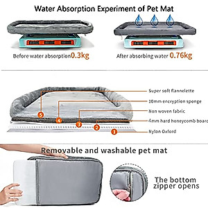 Wakytu Pet Carrier for Medium Large Cats and Dogs, Dog Carrier Travel Bag with Adequate Ventilation, 5 Mesh Windows, 3 Entrance, Locking Safety Zippers, Padded Shoulder and Carrying Strap, Large