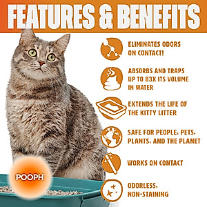 POOPH Litterizer - Litter Box Civilizer, 16oz - Dismantles Odors on a Molecular Basis, Freshener, Eliminator, Urine, Pee, Deodorizer, Fresh, Clean, Potty, Safe