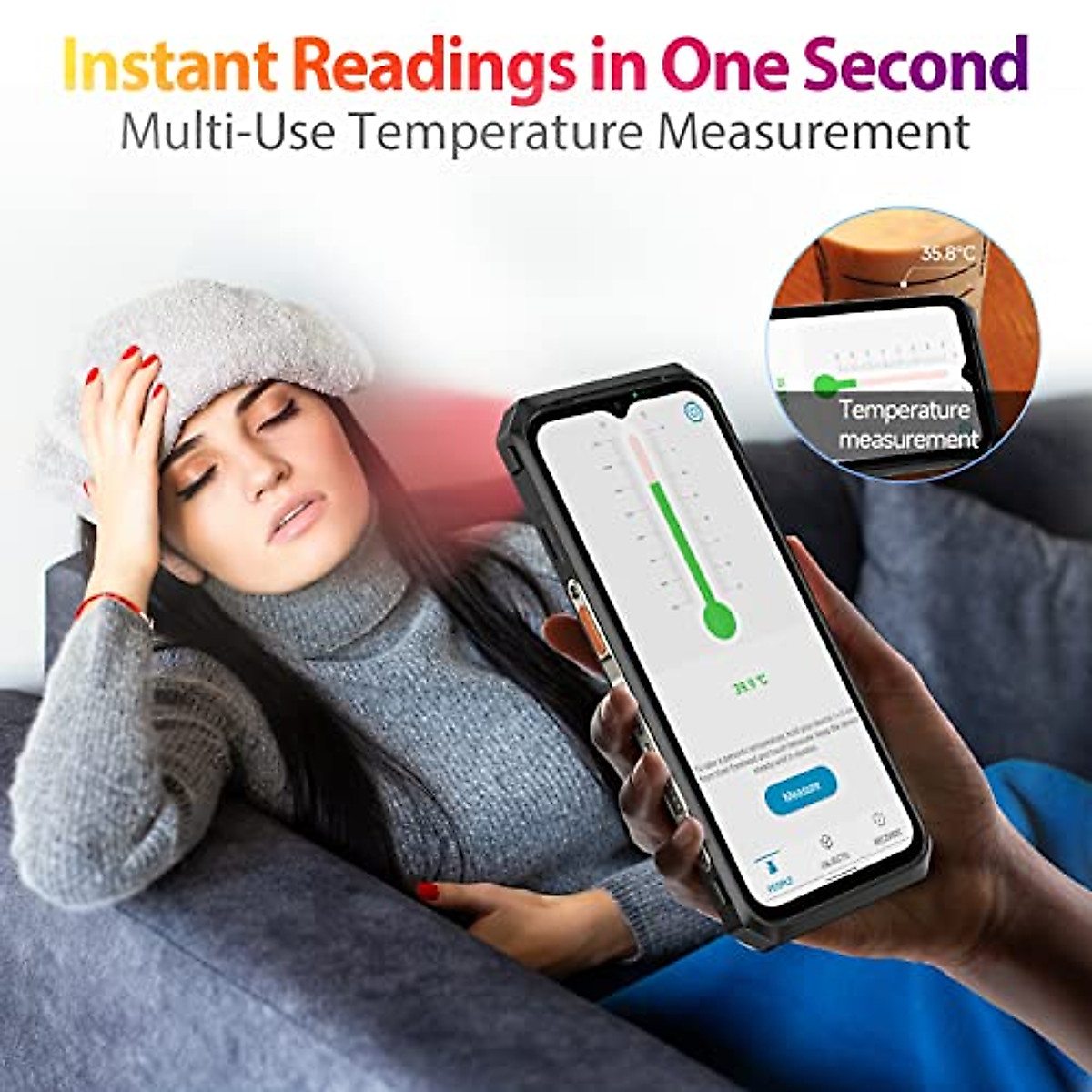 Ulefone Power Armor 19 Rugged Smartphone, 17GB+256GB, 9600mAh, 108MP Main Camera, Multi-Use Temperature Measurement, MTK Helio G99, 6.58” FHD+, QI 15W Wireless Charging, 66W Fast Charge, GPS