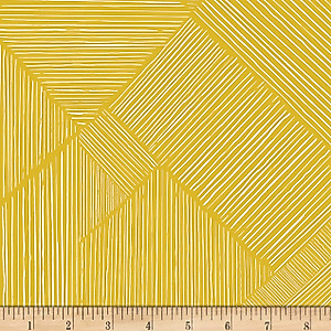 Art Gallery Fabrics Art Gallery Indie Boheme Trouvaille Routes Sun Fabric, Yellow