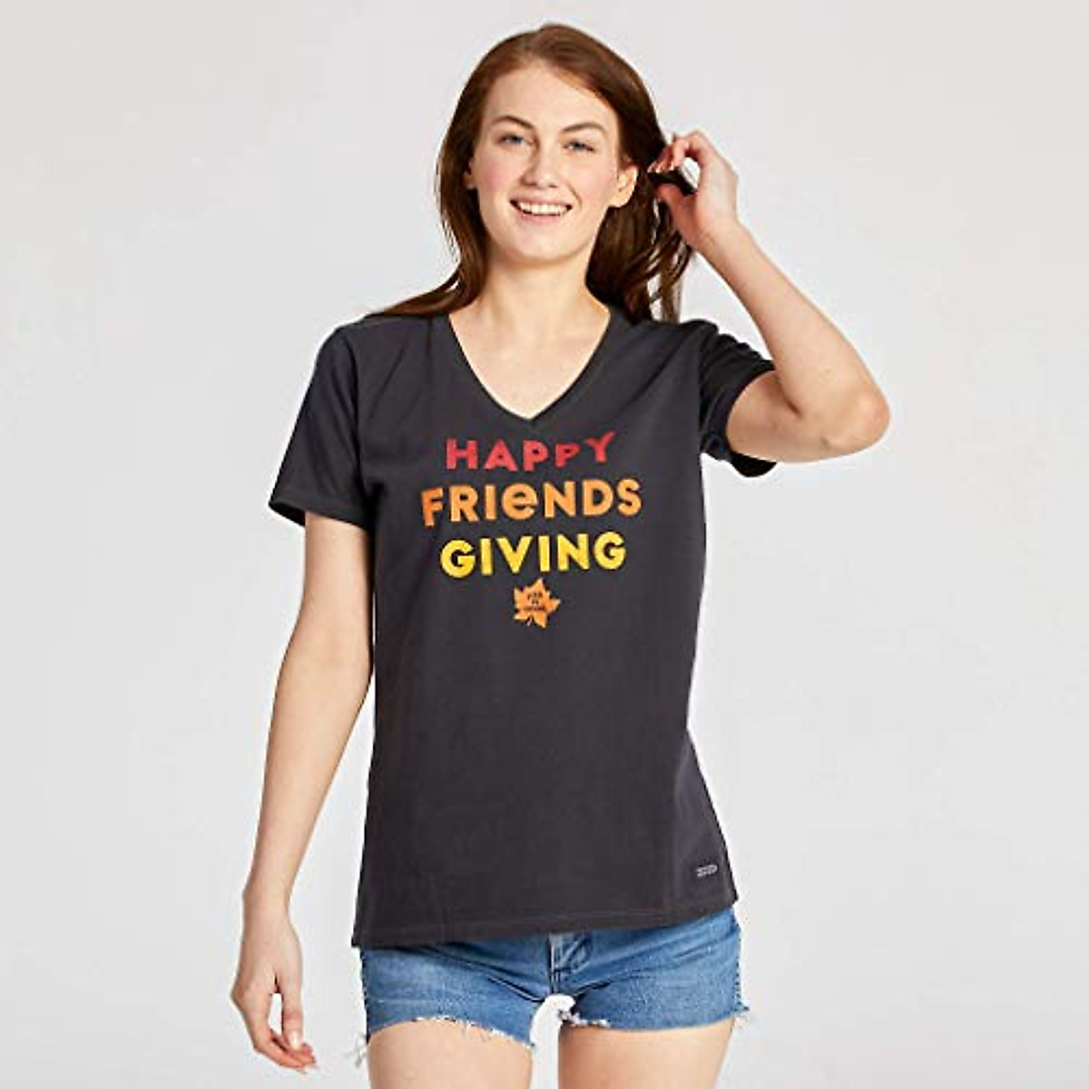 Life is good Womens Crusher, Jet Black, Large