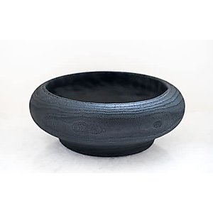 Kristin Decor Handmade Large Decorative Wooden Bowl for Farmhouse Kitchen Counter Decor or Coffee Table Decor, Black