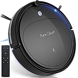 SereneLife Robot Vacuum Cleaner - Self Charging Robo Vacuum Cleaner - 1200pa Suction, Self Path Navigation, 70 Min Run Time - Carpet Hardwood Linoleum Tile PUCRCX70