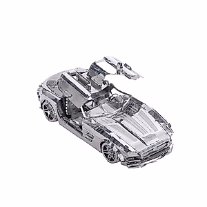 PINCUR 3D Metal Puzzle for Adults Teenagers Age 14+ Butterfly Wings Sports Car Model Assembly Teenagers Toys