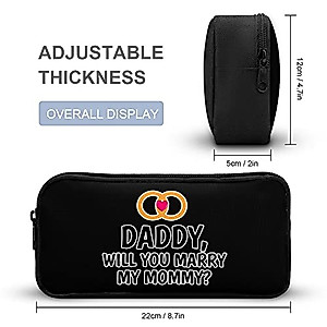 Daddy Marry My Mommy Pencil Case Pencil Pouch Coin Pouch Cosmetic Bag Office Stationery Organizer