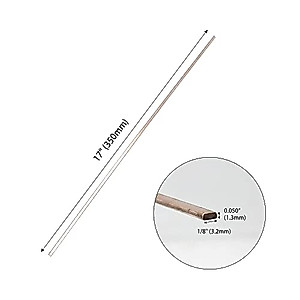 Silver Brazing Rod 15% BCuP-5 20 Flat Bar Welding Silver Nitrate Sticks JAgP-15 Silver Phos Soldering Rods 0.050"x1/8"x14" for Air-conditioners, Refrigerators and Freezers