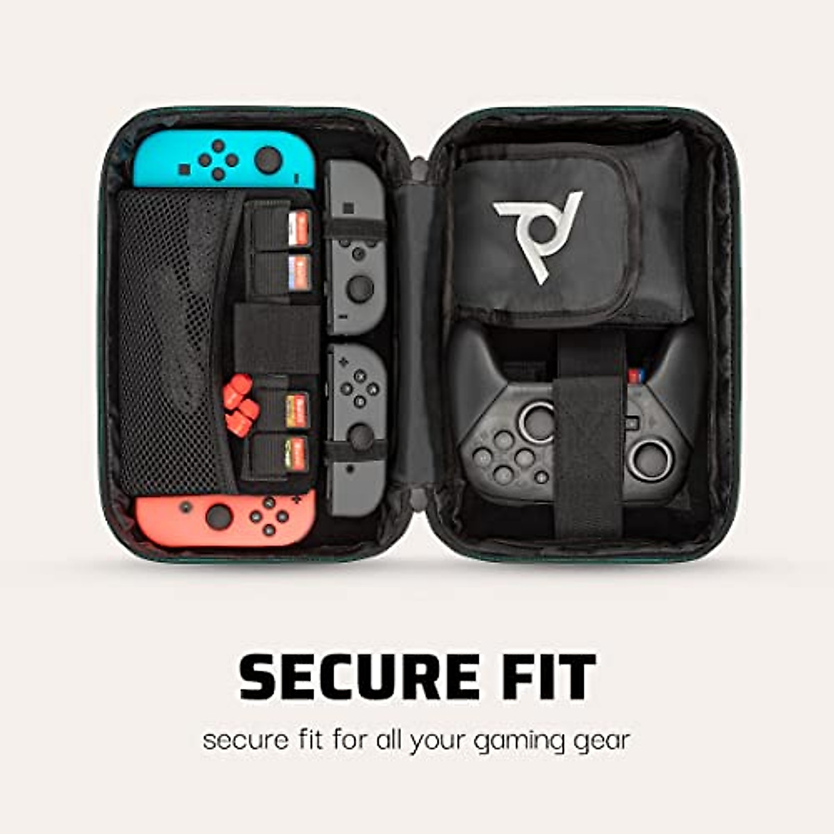 PDP Messenger Case with Removable Shoulder Strap - Holds 14 Games & Console - Compatible with Nintendo Switch/ Lite/ OLED - Power Pose Mario