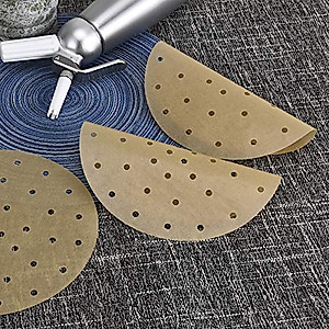 Air Fryer Parchment Paper for Baking Bamboo Steamer Liners 9 Inch 100Pcs Unbleached Circular Perforated Parchment Paper Non-stick Steamer Mat for Baking/Steaming/Cooking with Silicone Paper