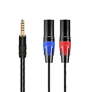gotor 4.4mm to Dual XLR Male Balanced Headphone Adapter Cable Balanced 4.4mm to Dual 3 pin XLR Male Repalcement for pentaconn to Dual XLR (Dual XLR Male)