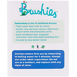 The Brushies Chomps & Willa Baby & Toddler Toothbrush 2-Pack & Storybook Set/Dental Item and Book/Youth Tooth & Gum Care/Ages 4 Weeks to 4 Years