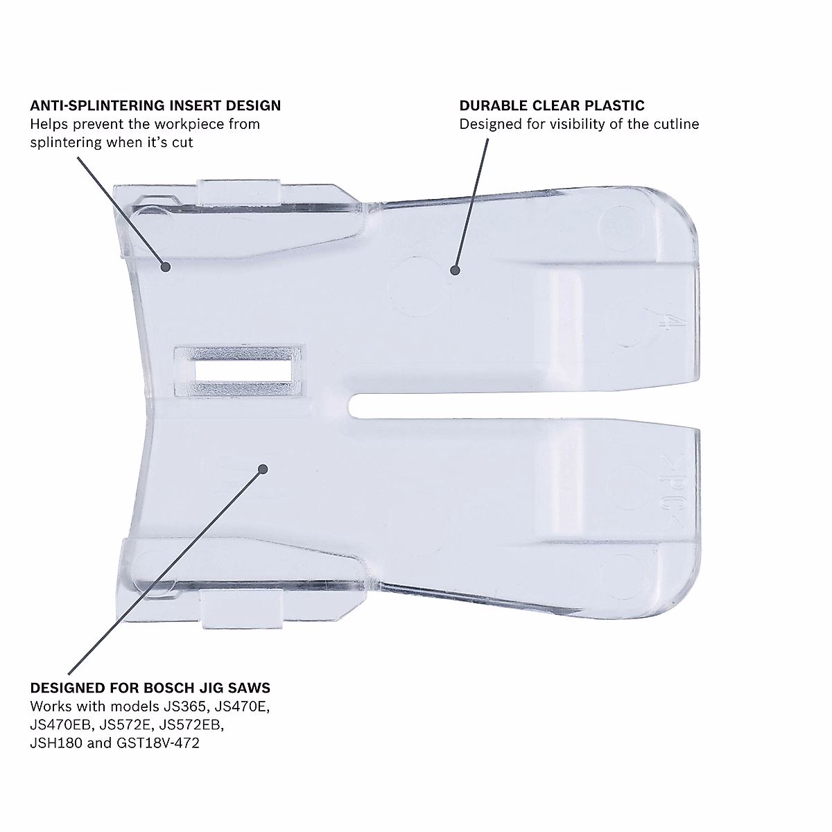 BOSCH JA1013 Jig Saw Anti-Splintering Insert (5 Pk.)