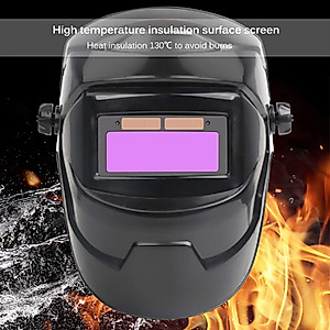 Large Viewing Screen Welding Mask, DEECOZY True Color Solar Automatic Dimming Color Changing Head-Mounted Welding Mask for Grinding Welder