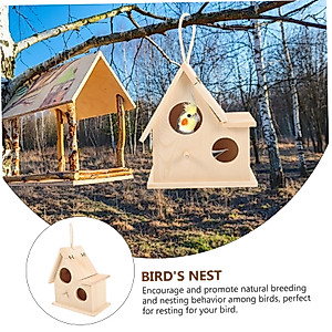 HANABASS Box Bird Terrarium Outdoor Bird House Hanging Bird Nests Parrots Breeding House Cage Pet Birds Nest Birds Supplies Bird Nest House Hanging Bird House Small Animal Hut Wooden