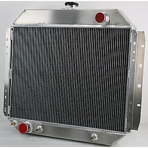 CoolingSnow CC433 Aluminum Radiator for Ford 1966-1979 Bronco F100 F150 F250 F350 Pickup Truck Radiador 3 Row Core Radiators Shroud Fans Relay Kits