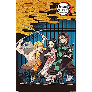 Trends International Demon Slayer - Group Art Wall Poster, 22.375" x 34", Unframed Version